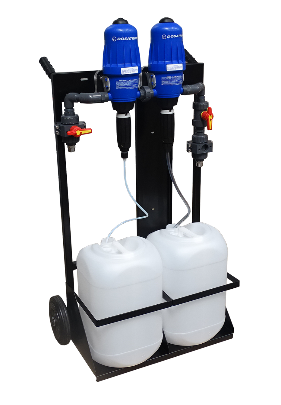 Double trolley c/w 2 x25 liter barrels | Harvest Agri Ltd